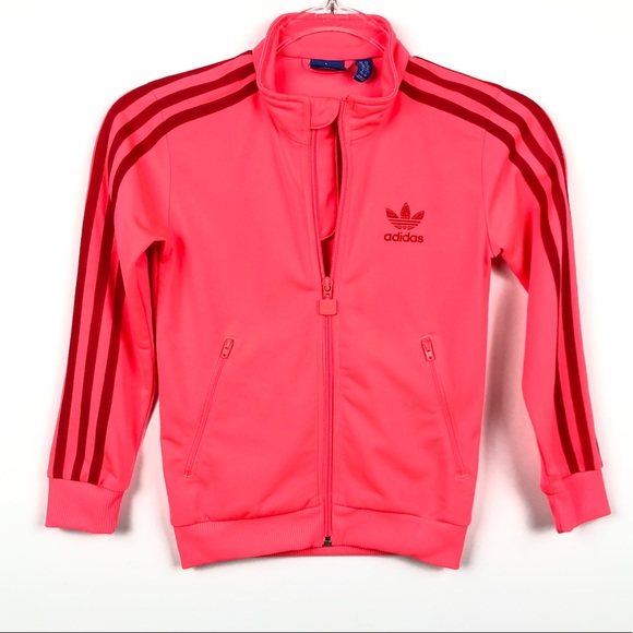 adidas | Jackets & Coats | Adidas Girls Hot Pink Track Jacket | Poshmark